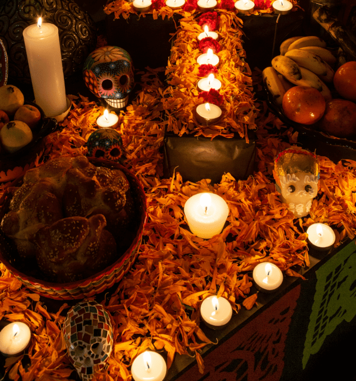 Creating an ofrenda (altar) for Dia de los Muertos (Day of the Dead ...