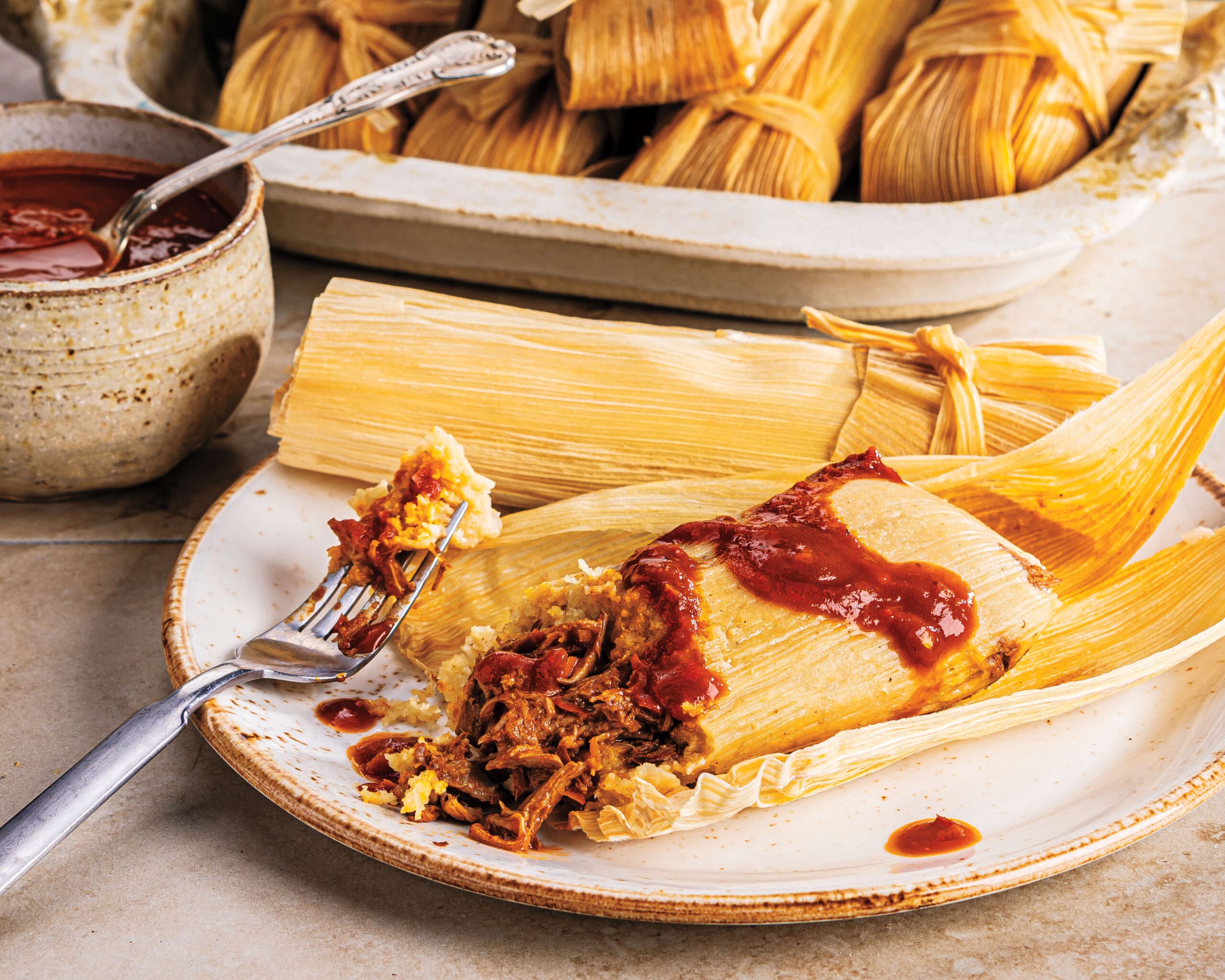 Tamales de Carne con Chile Rojo (Red Chile Beef Tamales) - Vallarta ...